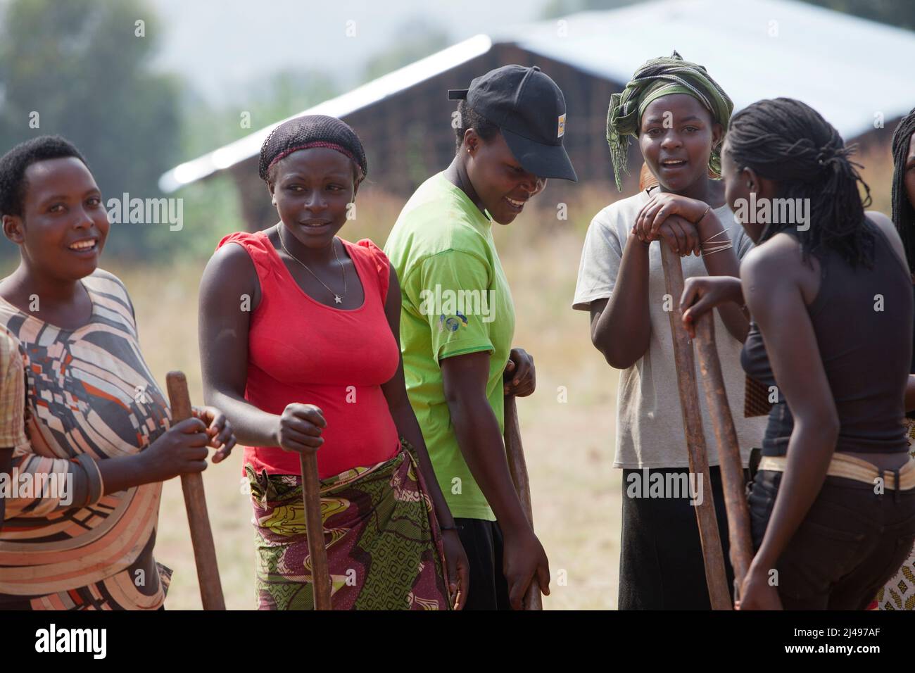 Umuganda monthly community service. Here they are working on ...