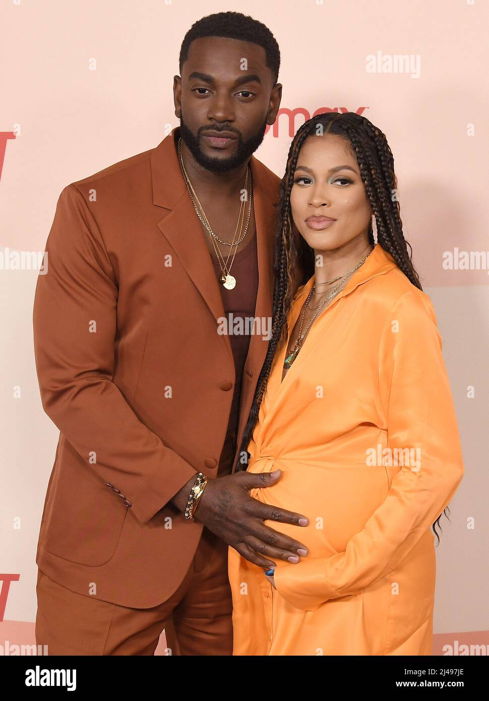 Hollywood, CA, April 12, 2022. (L-R) Mo McRae and Wife Lex Scott Davis ...