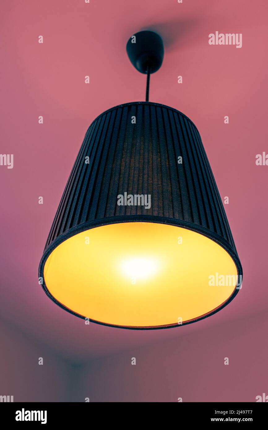 Pink ceiling lamp on hi-res stock photography and images - Alamy