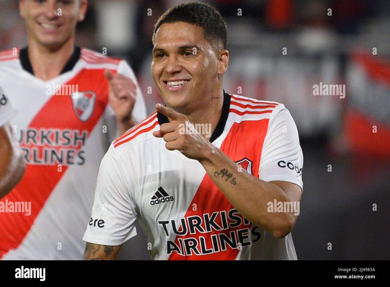 BUENOS AIRES, ARGENTINA - APRIL 3: Juan Fernando Quintero of River ...