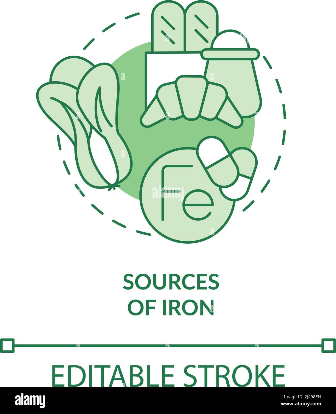 Sources of iron Stock Vector Images - Alamy