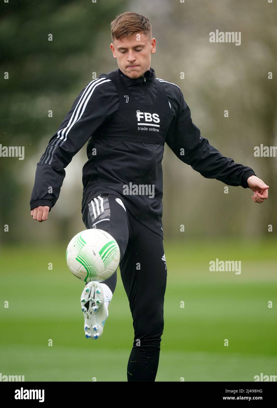 Leicester City's Harvey Barnes during a training session at the LCFC ...