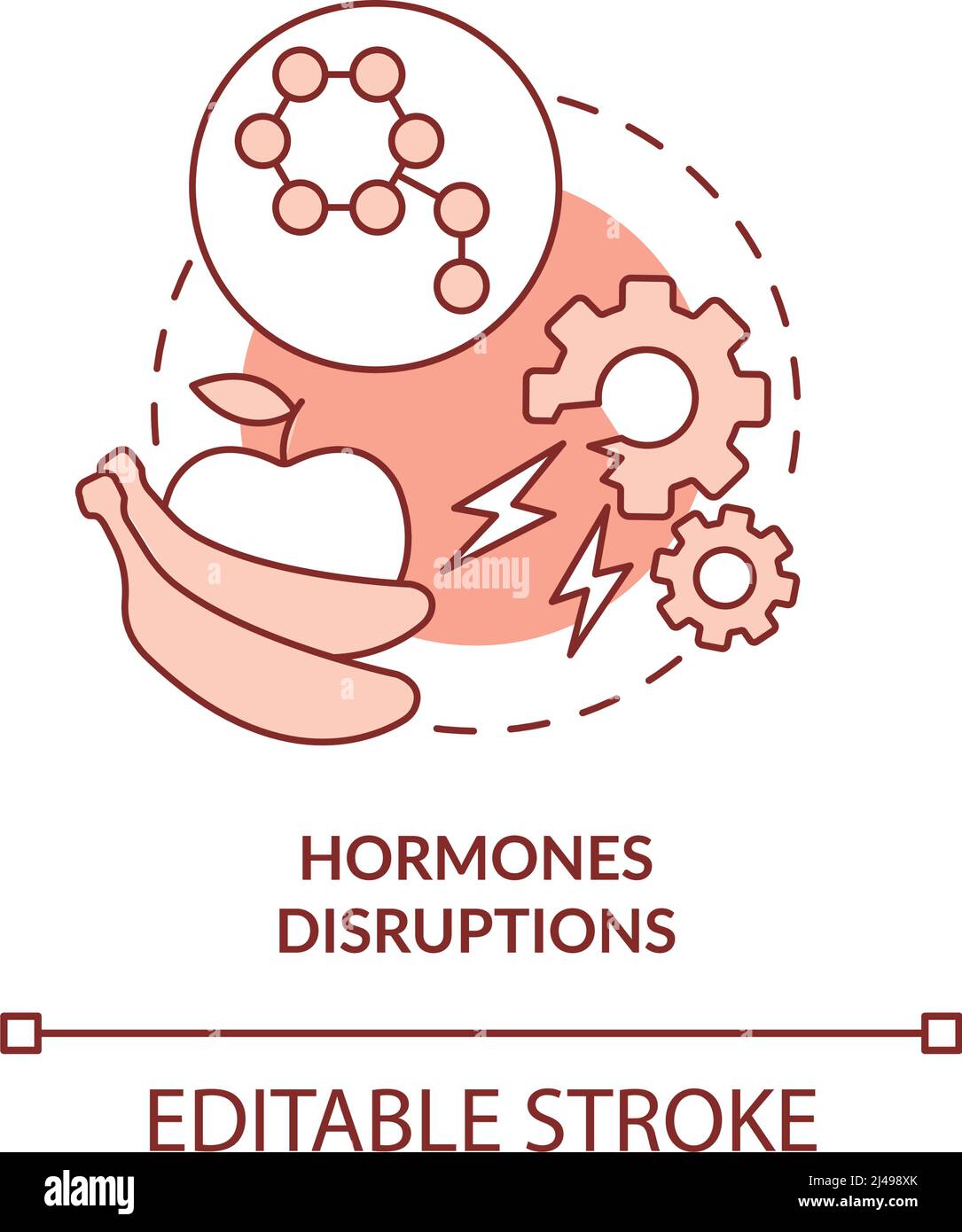 Hormones disruptions red concept icon Stock Vector Image & Art - Alamy