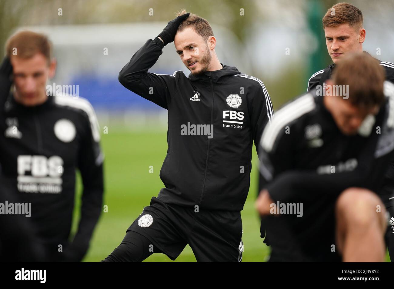 Leicester City's James Maddison during a training session at the LCFC ...
