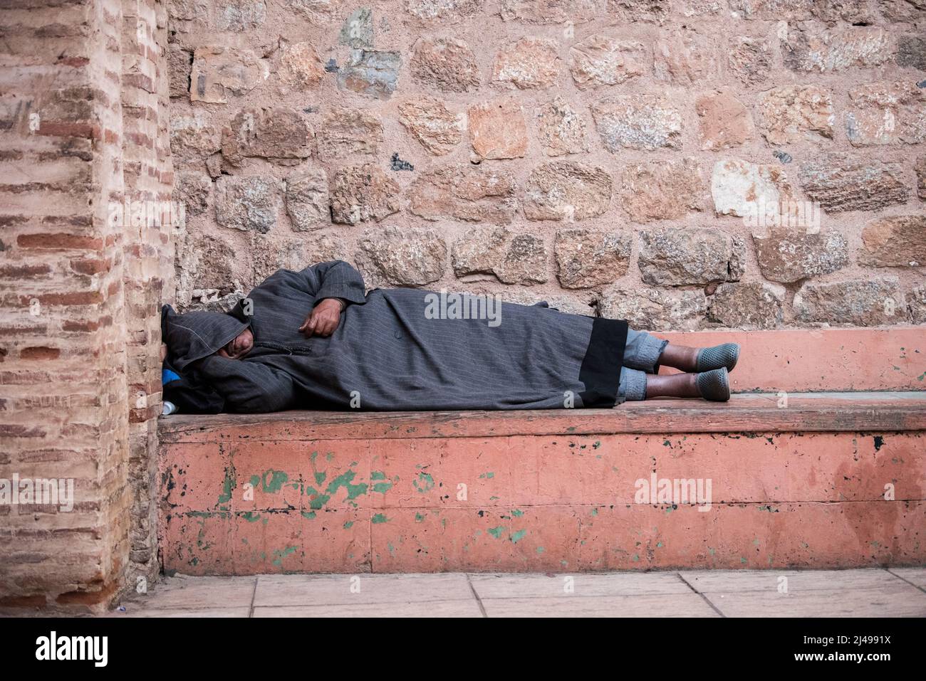 Marrakesh, Morocco - April 22,2022:: Beggars and the homeless on the ...