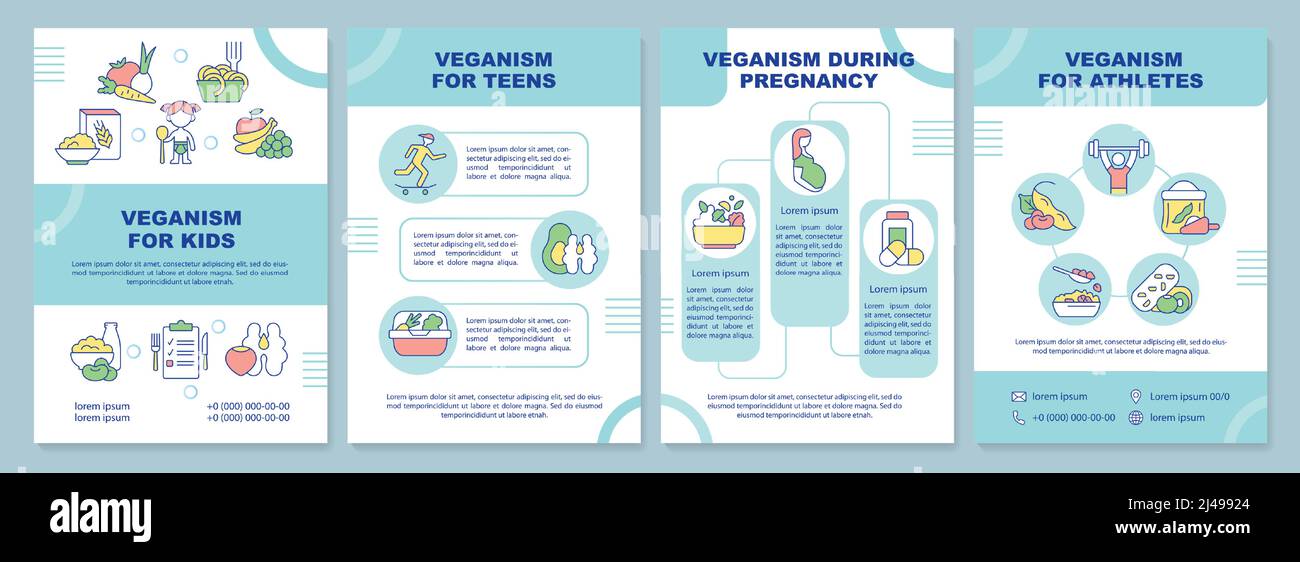 Vegan lifestyle for everyone brochure template Stock Vector Image & Art ...