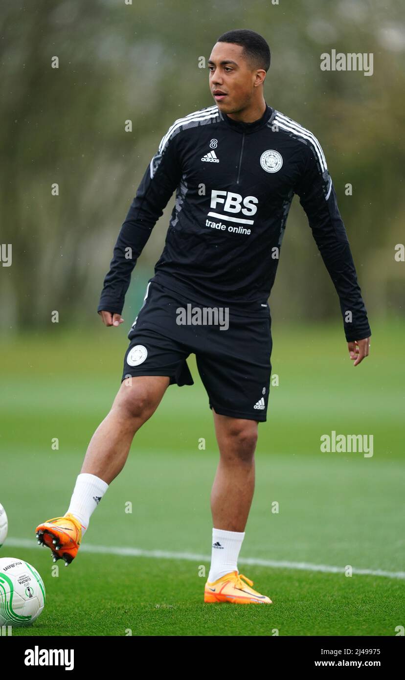 Leicester City's Youri Tielemans during a training session at the LCFC ...