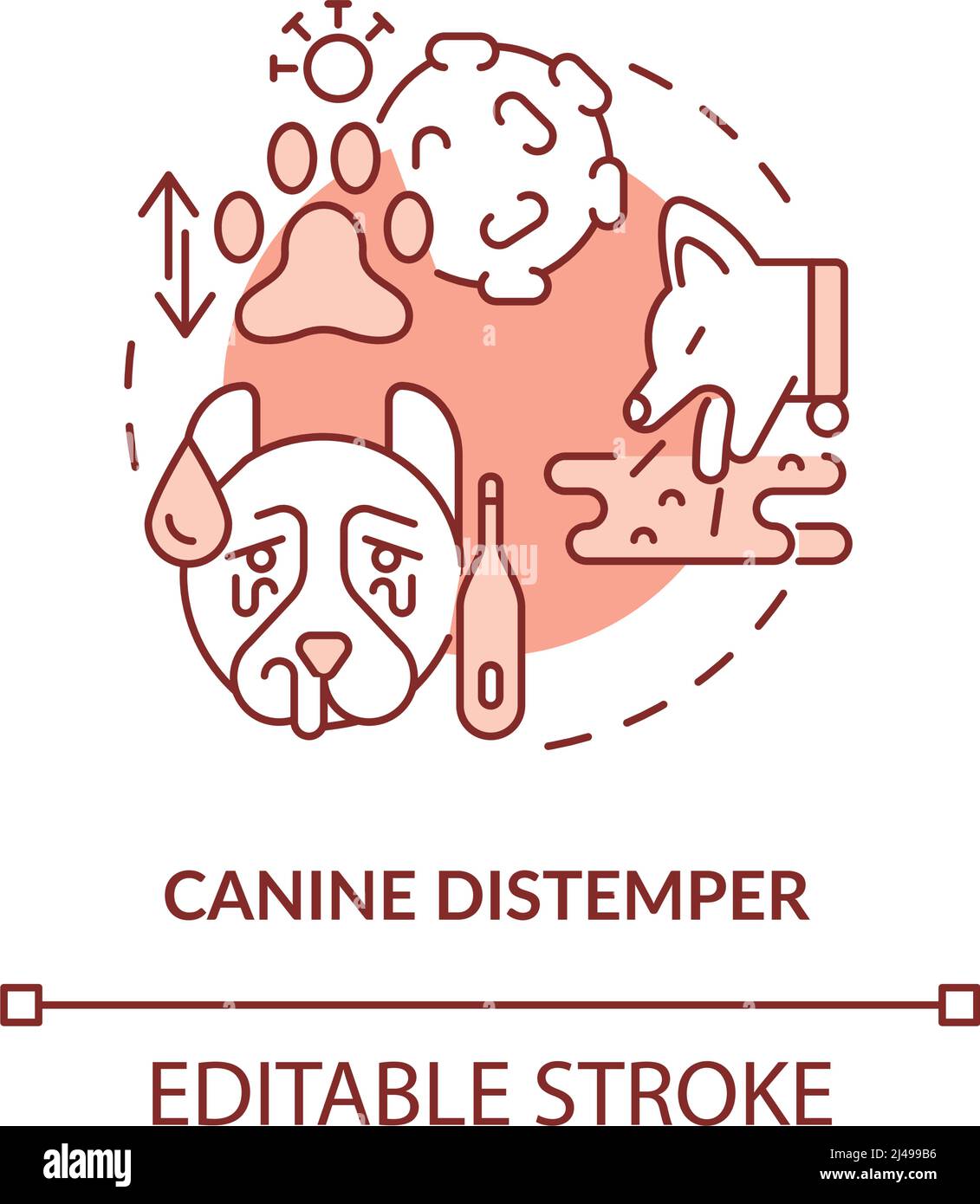 Canine distemper terracotta concept icon Stock Vector Image & Art - Alamy