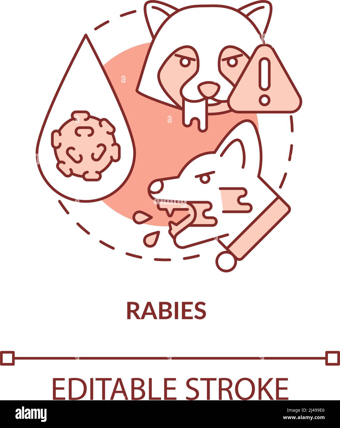 Rabies terracotta concept icon Stock Vector Image & Art - Alamy Rabies terracotta concept icon Stock Vector Image & Art - Alamy