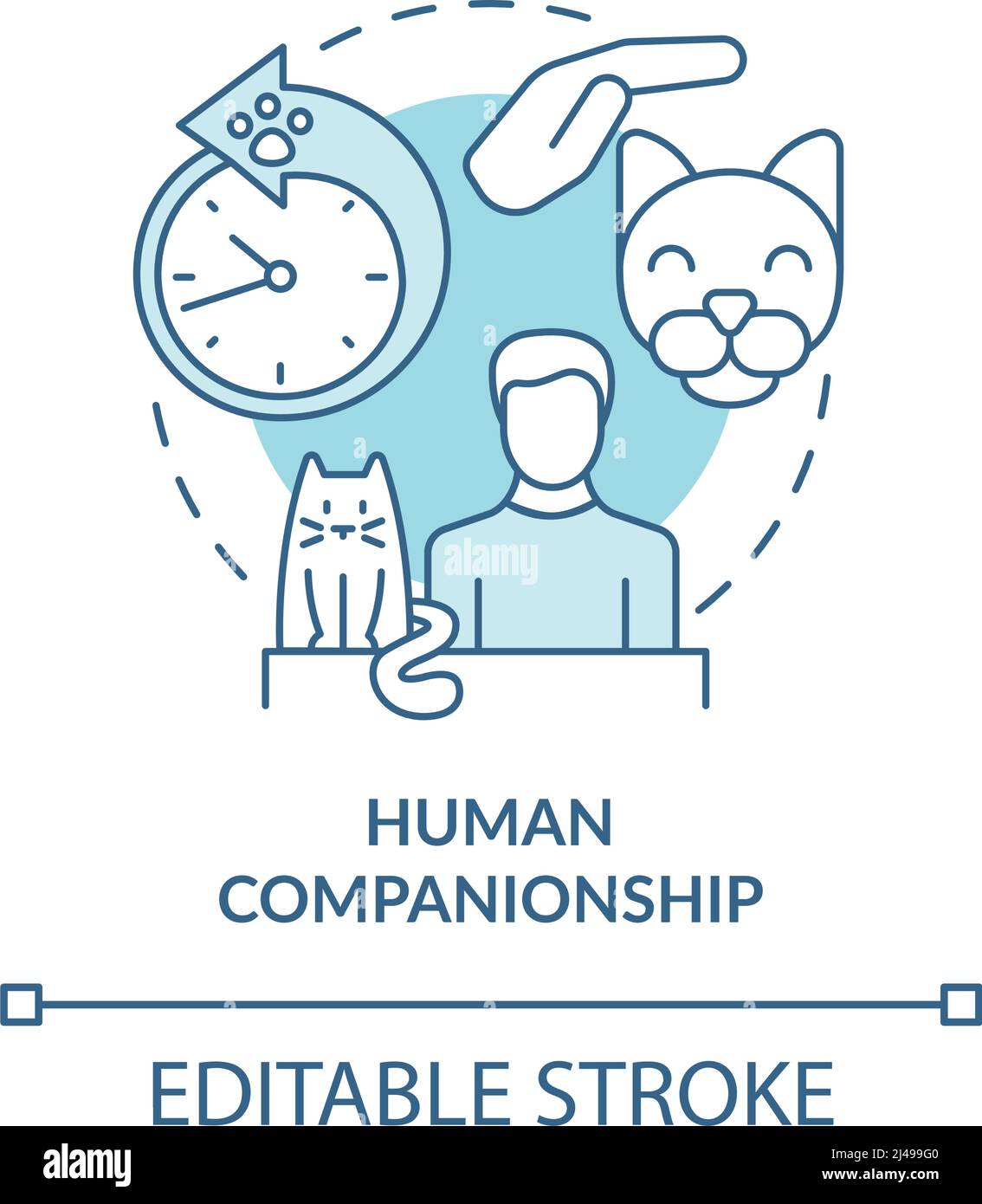Human companionship turquoise concept icon Stock Vector Image & Art - Alamy