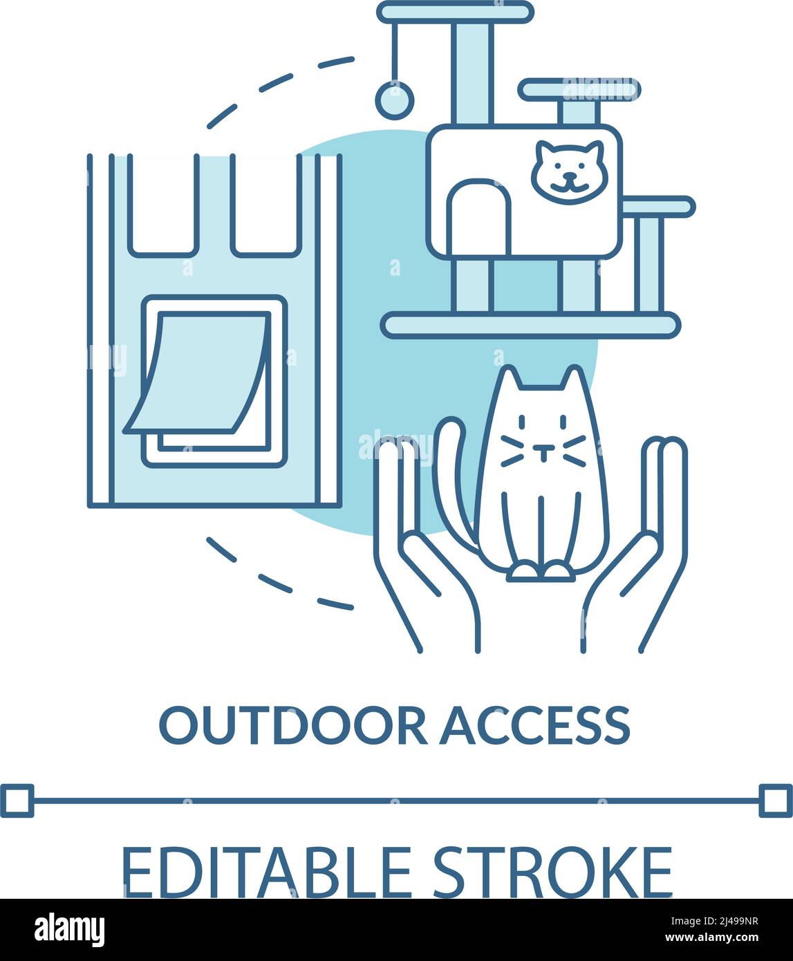 Outdoor access turquoise concept icon Stock Vector Image & Art - Alamy