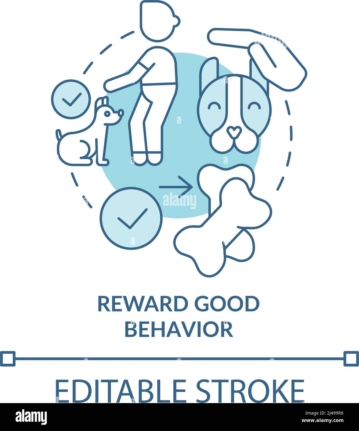 Reward good behavior turquoise concept icon Stock Vector Image & Art ...