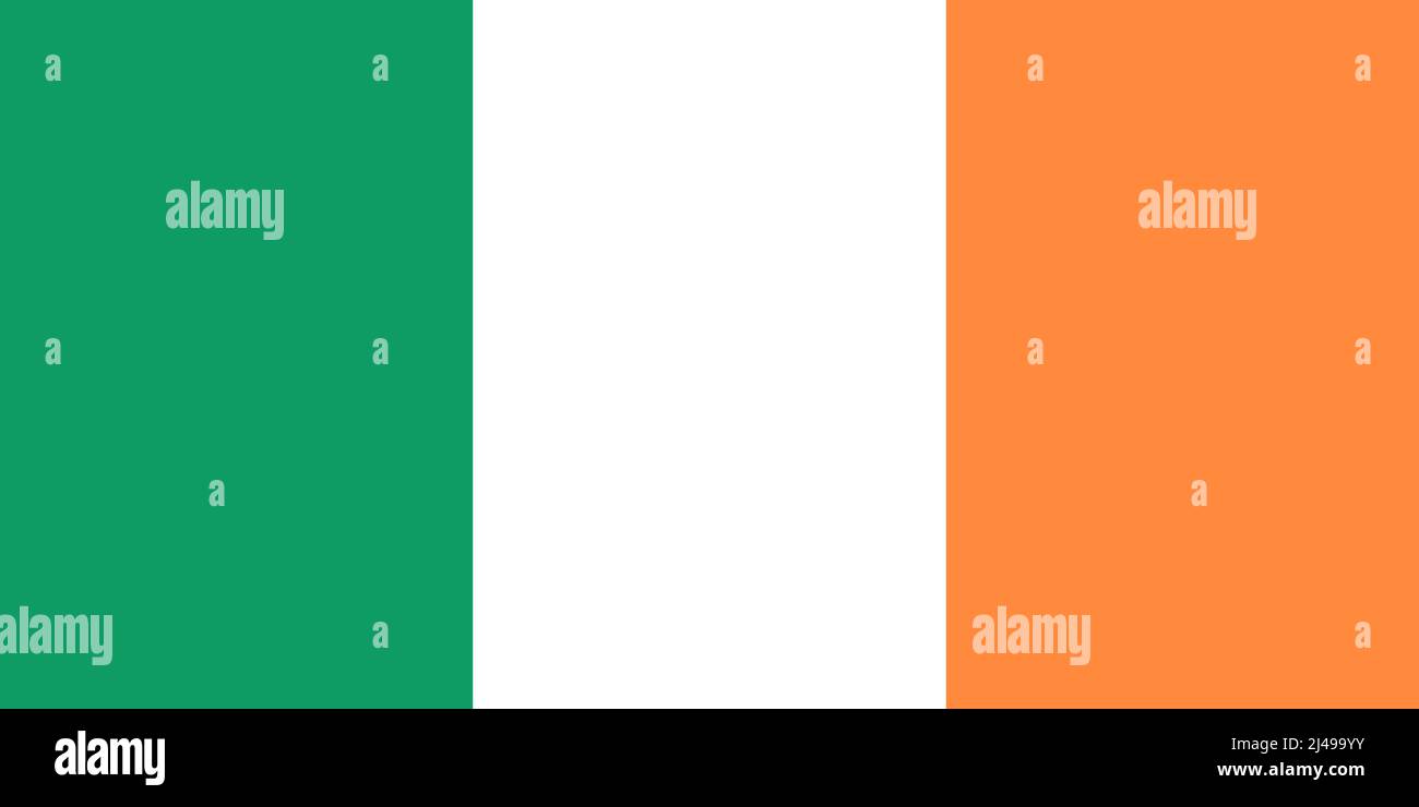 Ireland official flag, correct colors and proportions. National Irish ...