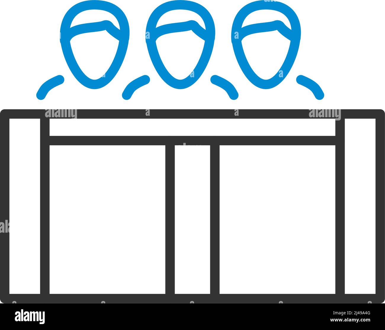 Jury Icon. Editable Bold Outline With Color Fill Design. Vector ...