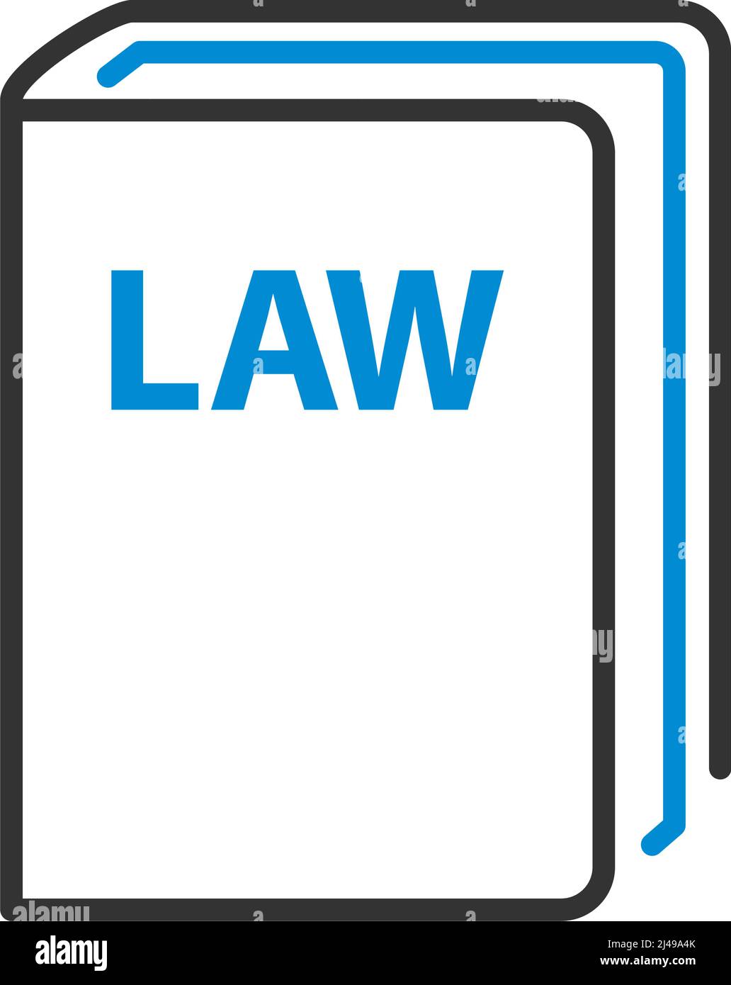 Law Book Icon. Editable Bold Outline With Color Fill Design. Vector ...