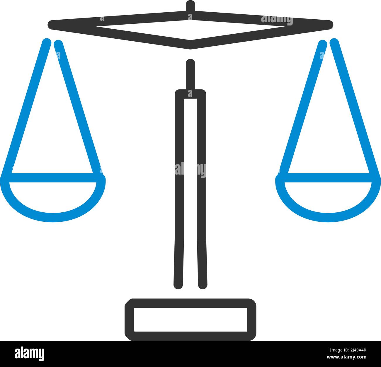 Justice Scale Icon. Editable Bold Outline With Color Fill Design ...
