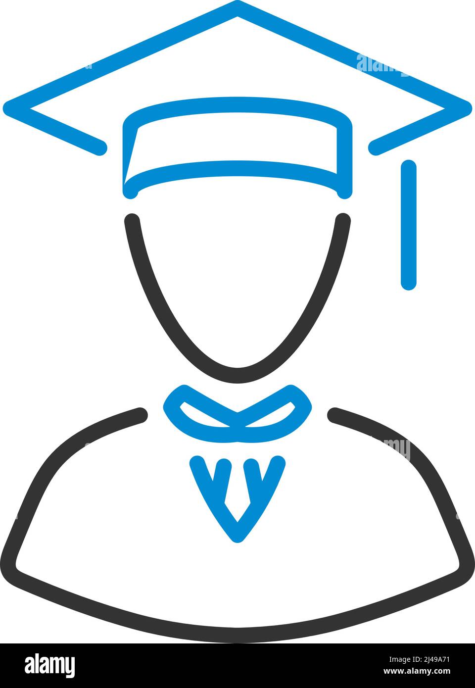 Lawyer Man Icon. Editable Bold Outline With Color Fill Design. Vector ...