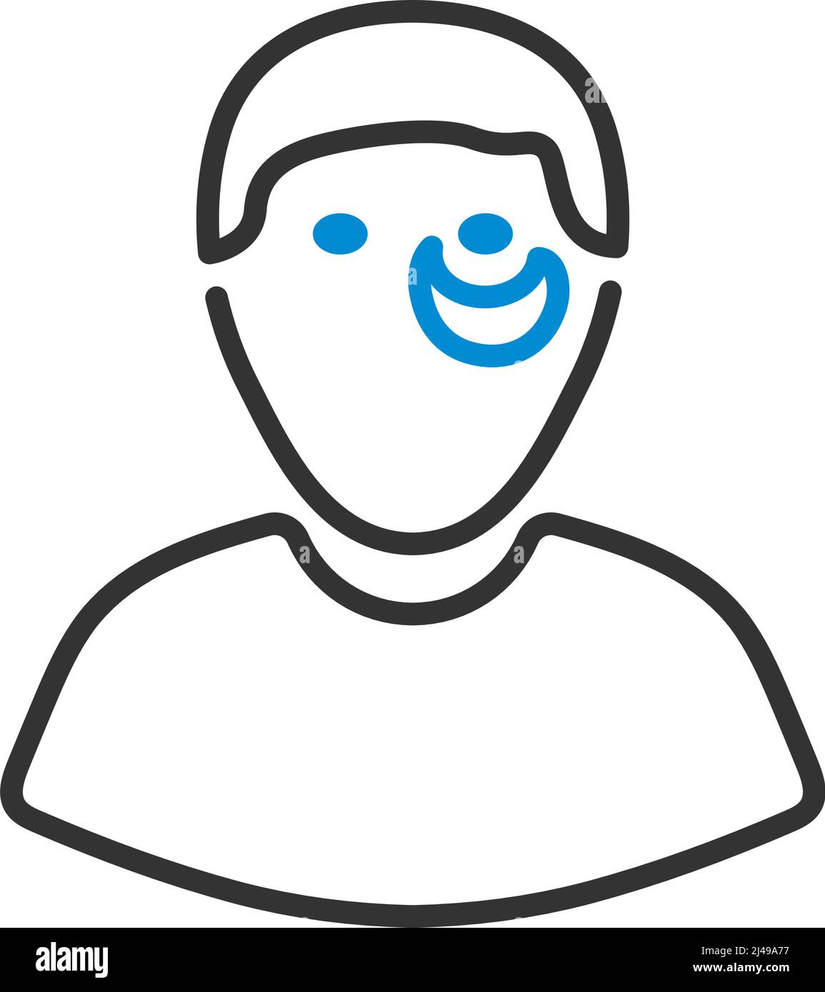 Criminal Man Icon. Editable Bold Outline With Color Fill Design. Vector ...