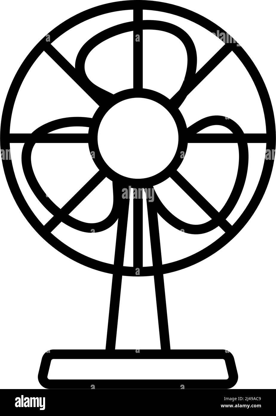 Electric Fan Icon. Bold outline design with editable stroke width ...