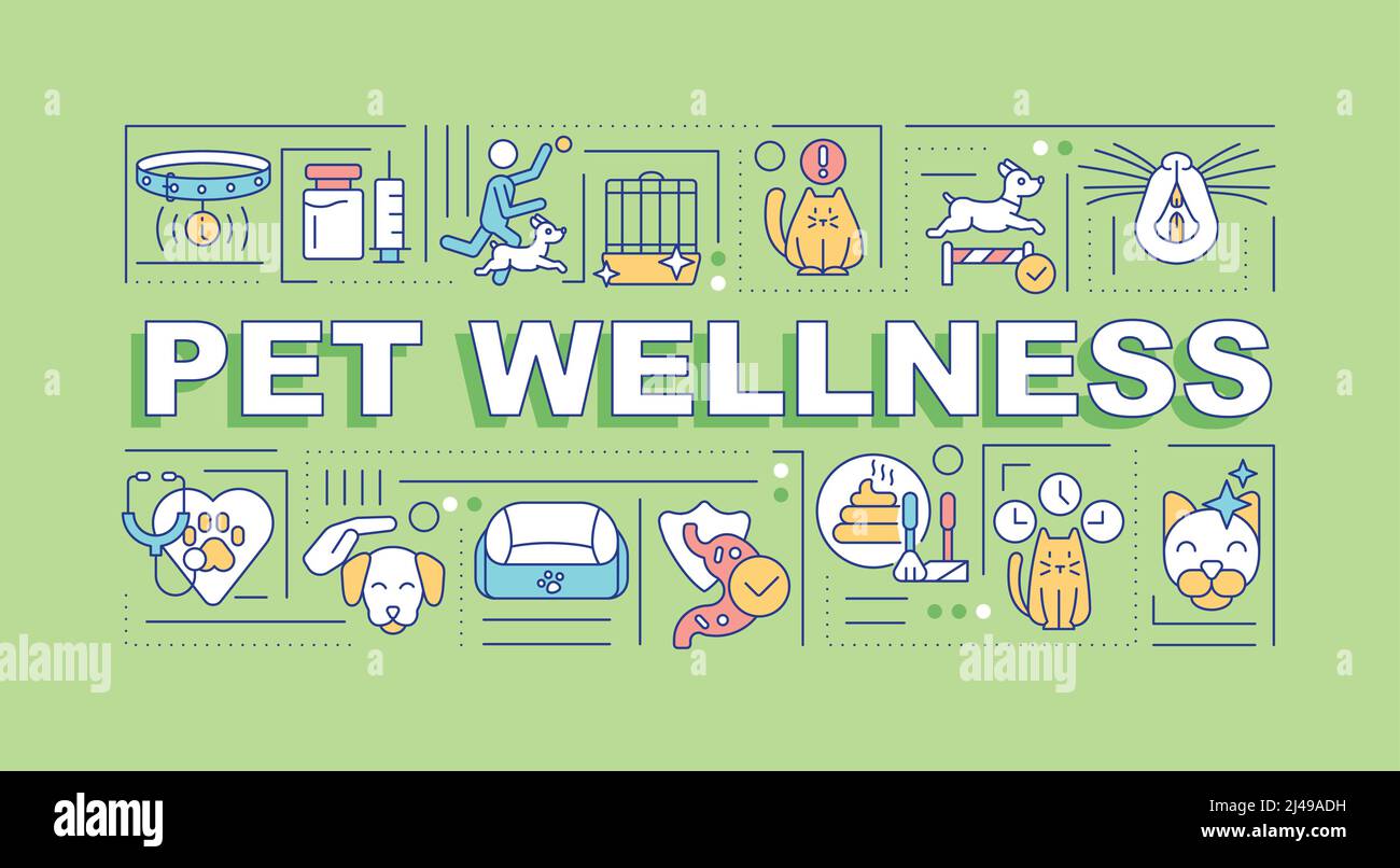 Pet wellness word concepts green banner Stock Vector Image & Art - Alamy