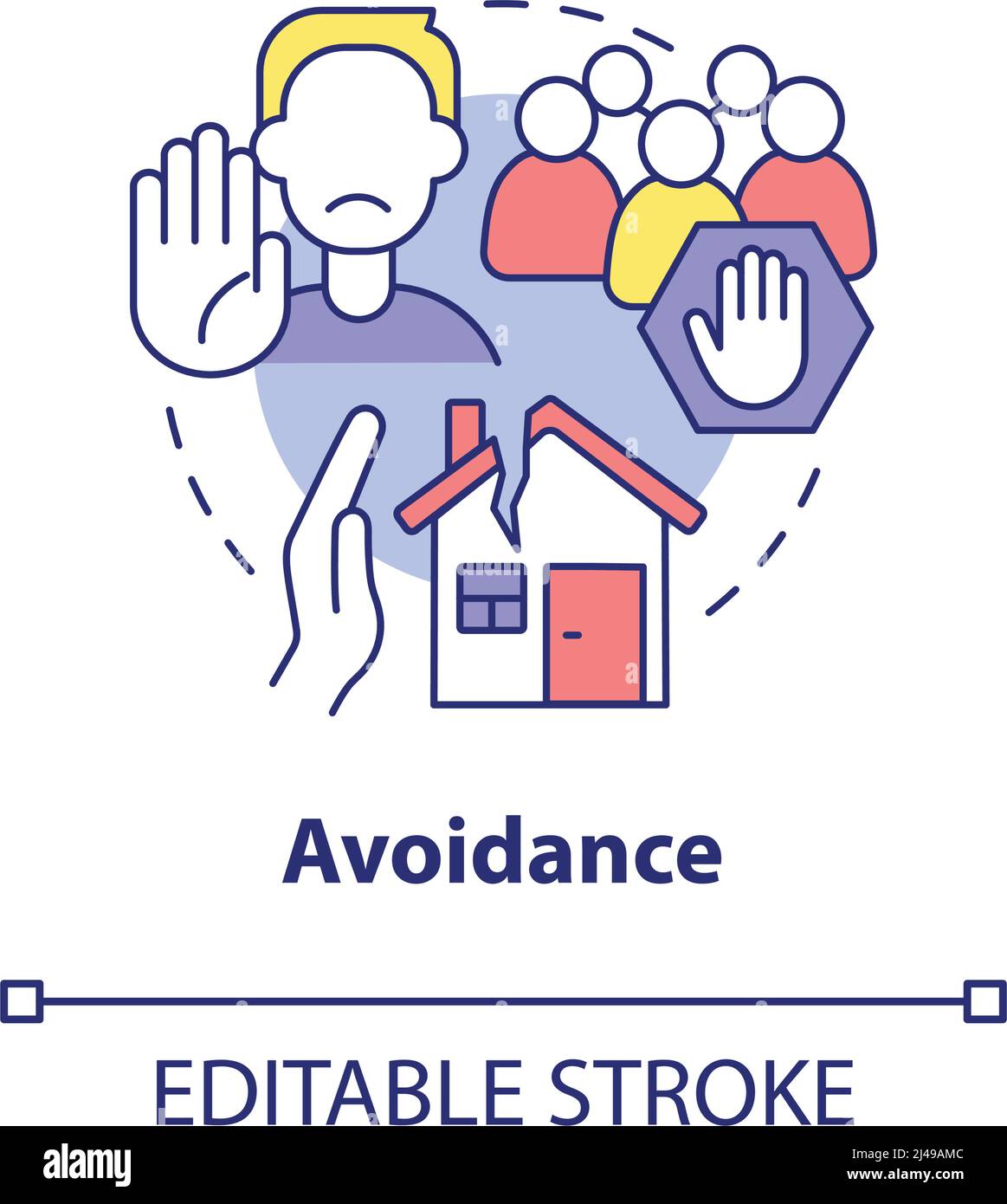 Stress avoidance Stock Vector Images - Alamy