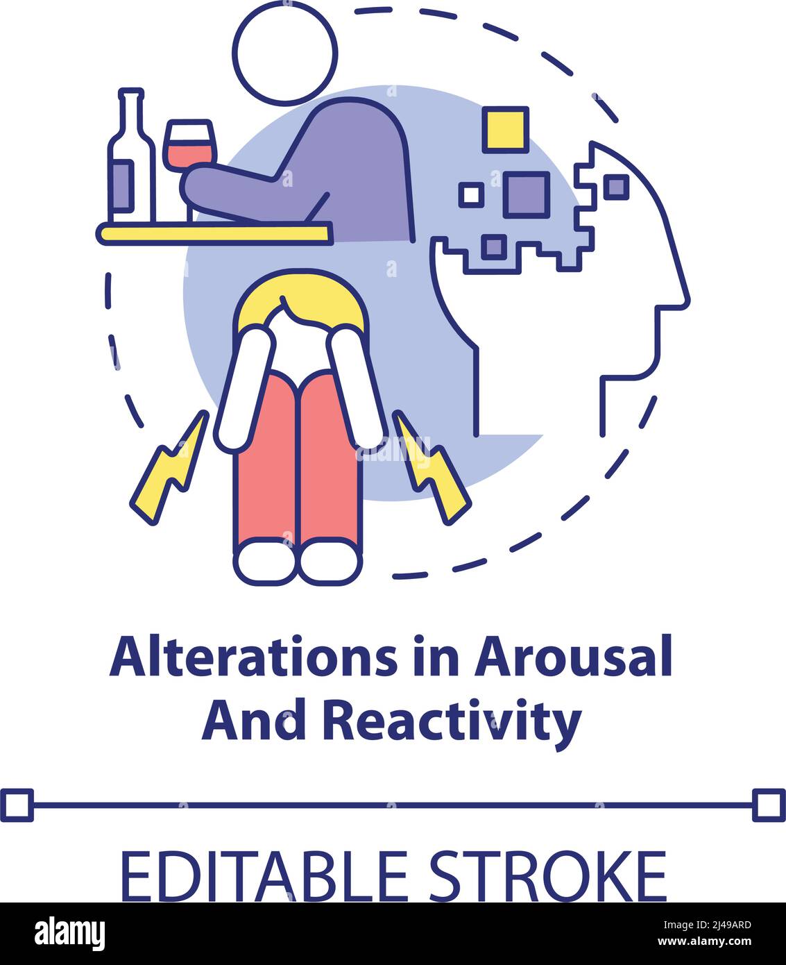 Alterations In Arousal And Reactivity Concept Icon Stock Vector Image And Art Alamy