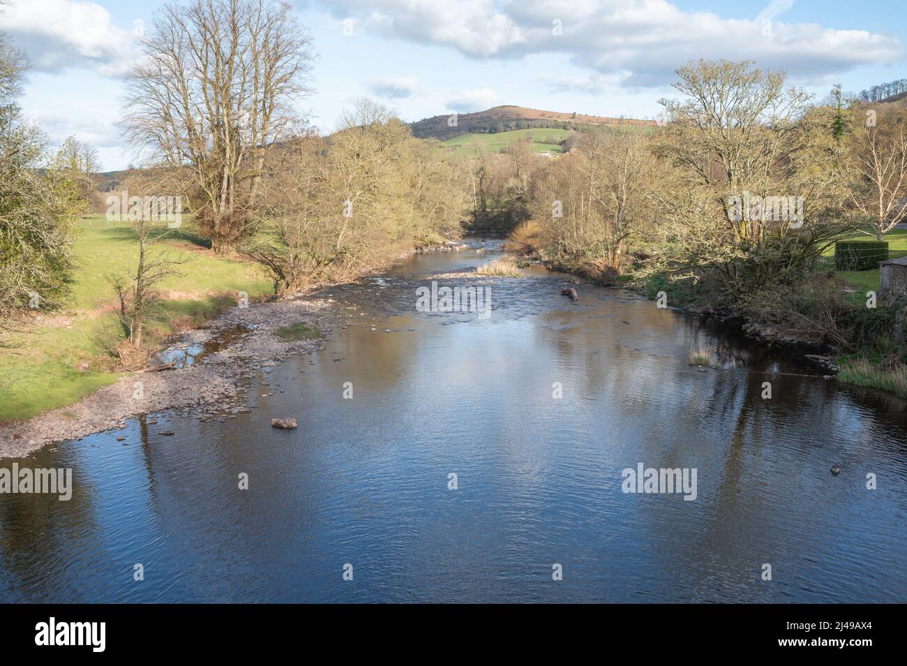River Usk, Penpont Estate, Powys, Wales, UK Stock Photo - Alamy