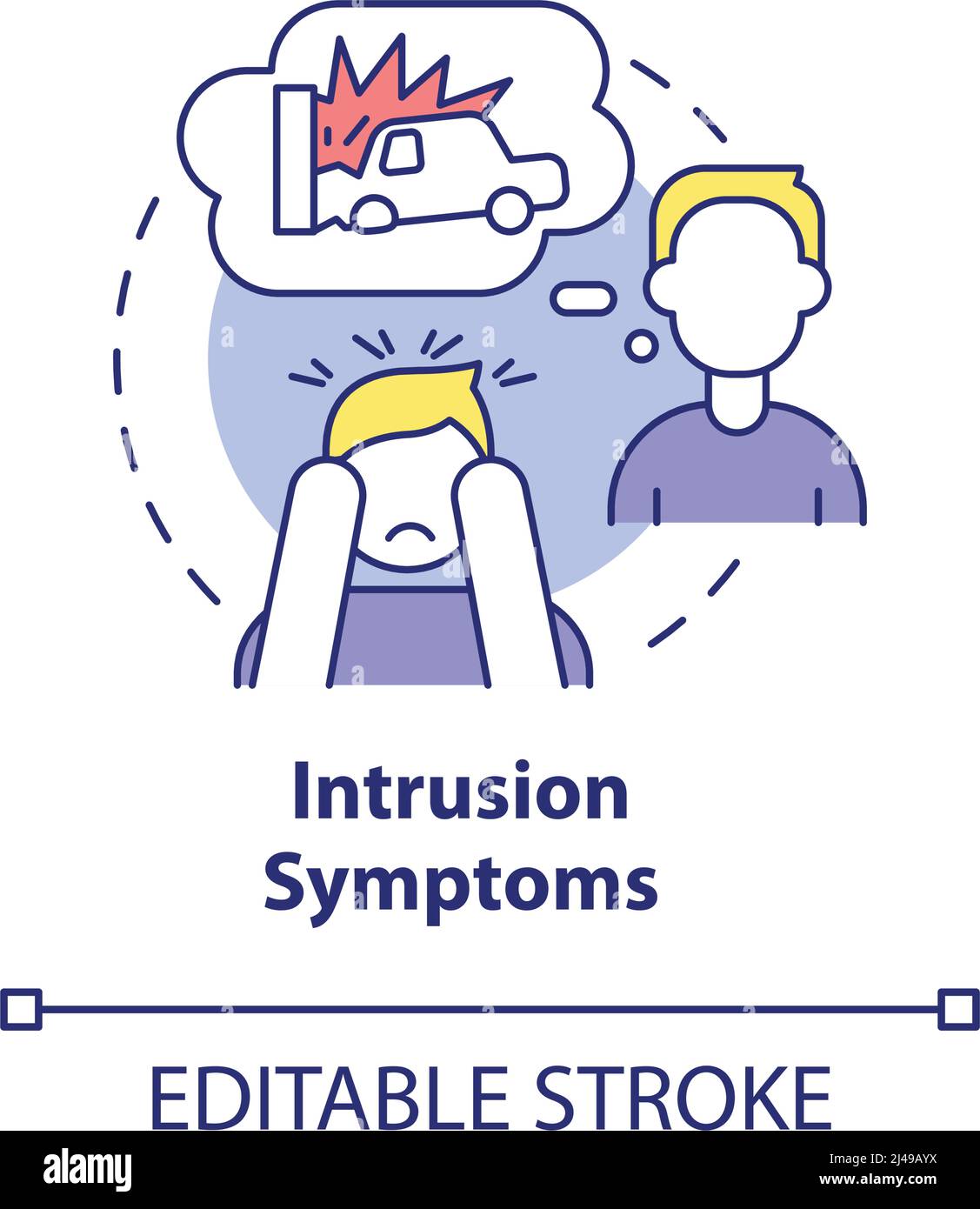 Intrusion symptoms concept icon Stock Vector Image & Art - Alamy