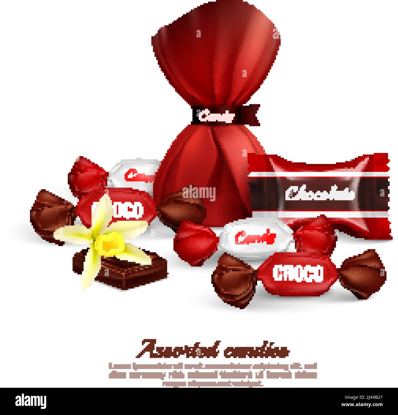 Flower food sachet Stock Vector Images - Alamy