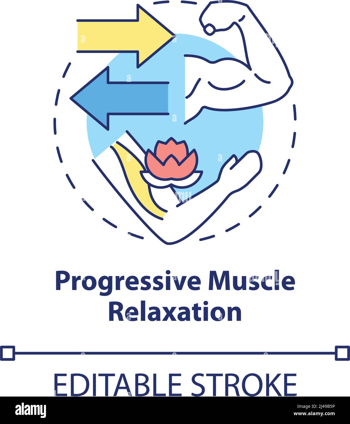 Progressive muscle relaxation concept icon Stock Vector Image & Art - Alamy