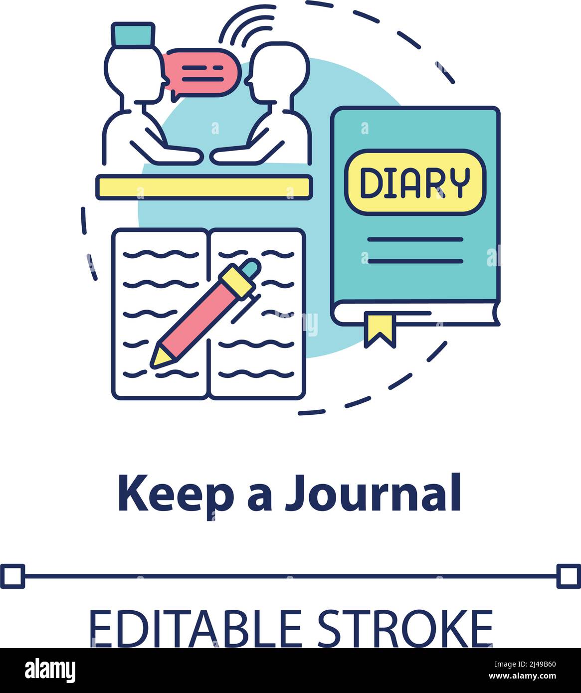 Keep journal concept icon Stock Vector Image & Art - Alamy