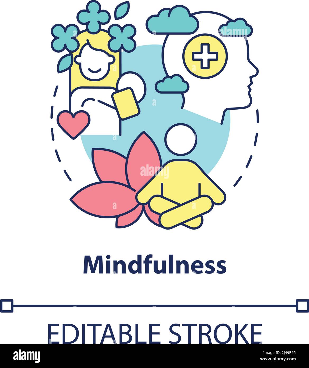 Mindfulness concept icon Stock Vector Image & Art - Alamy