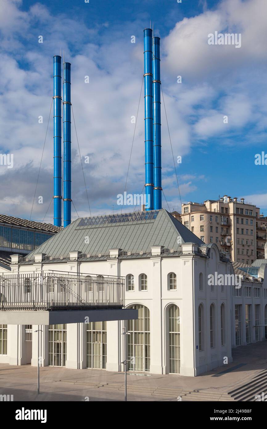 The building of the hydro power plant No. 2 in Moscow, Russia Stock ...