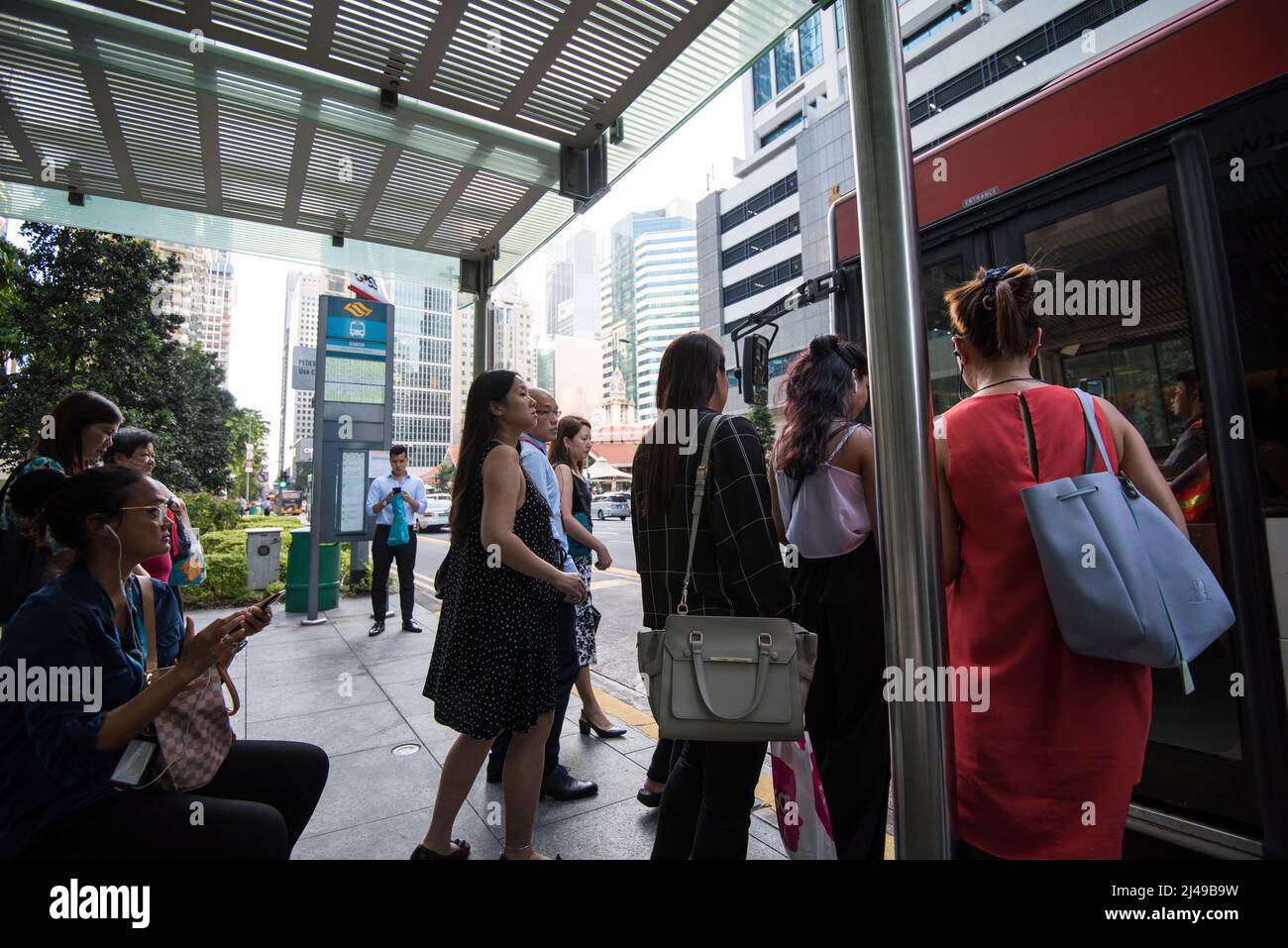 Singapore City, Singapore - September 08, 2019: At the end of the ...