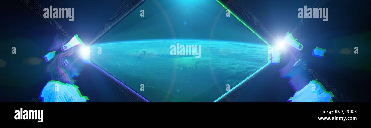 Using virtual reality headset to see the far corners of space, space ...