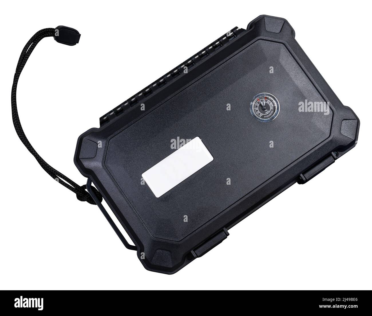 Protective Waterproof Black Case Isolated on White Background Stock ...
