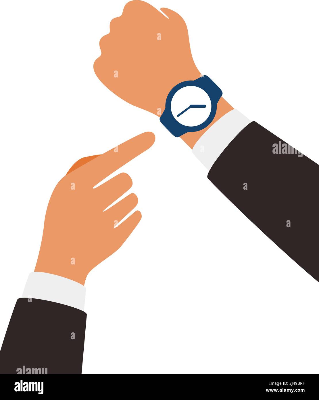 Man wearing fashion smart watch, vector illustration Stock Vector Image ...