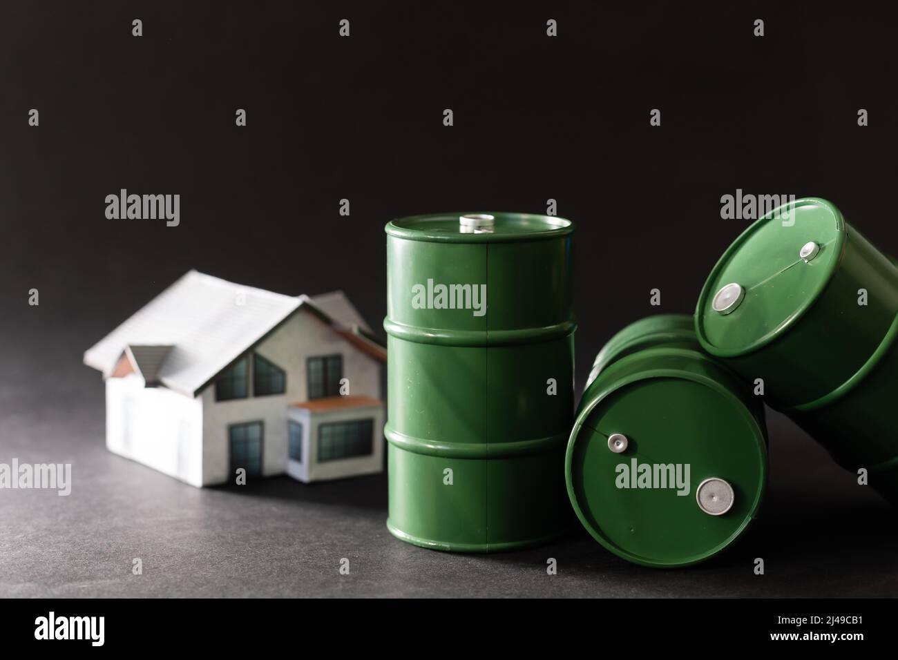 toy barrels and house mockup Stock Photo - Alamy