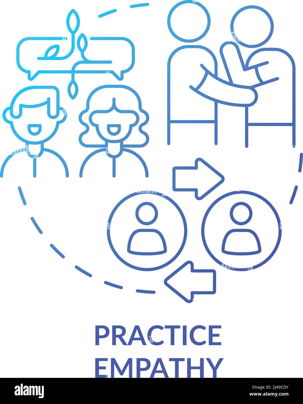 Practice empathy blue gradient concept icon Stock Vector Image & Art ... Practice empathy blue gradient concept icon Stock Vector Image & Art ...