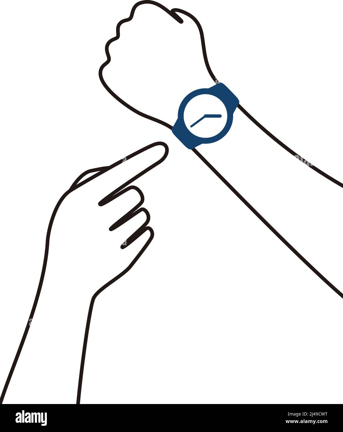 Hands man smart watch Cut Out Stock Images & Pictures - Alamy