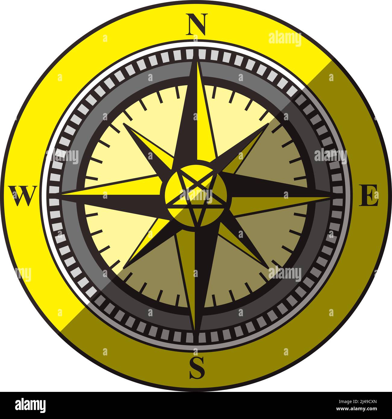 Simple Compass flat icon design vector illustration Stock Vector Image ...