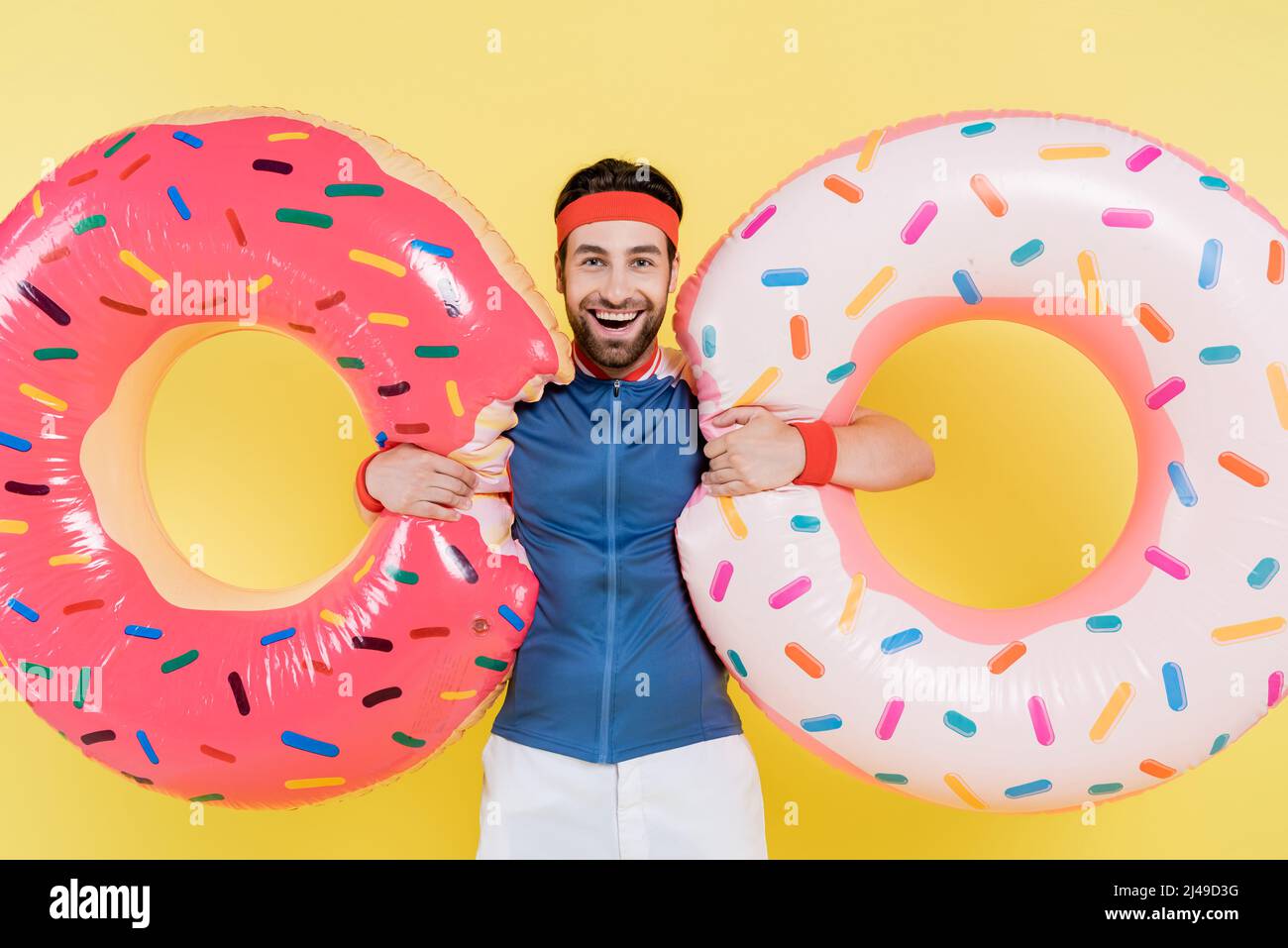 Inflatable swim rings on hi-res stock photography and images - Alamy