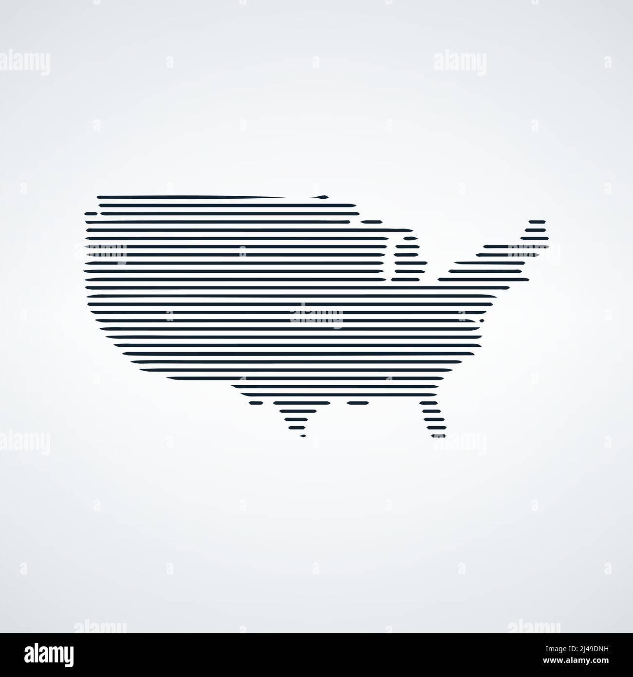 Map of USA made out of stripes. America lines country map. Stock vector ...