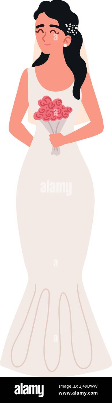 bride character wedding Stock Vector Image & Art - Alamy