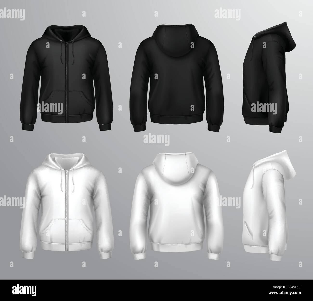 Hooded men side view Stock Vector Images - Alamy