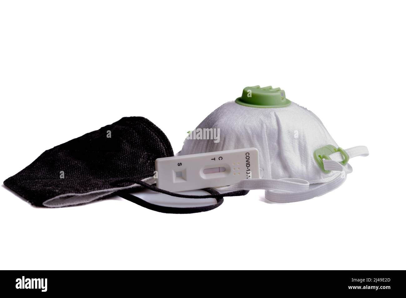 Covid-19 rapid antigen self test for diagnostic at home and a ffp2 ...