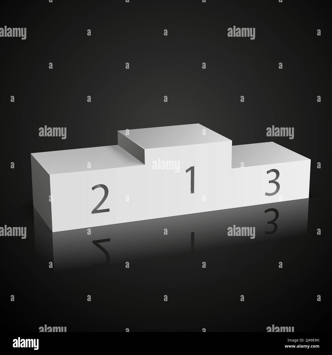 White sports winners podium on black vector illustration Stock Vector ...