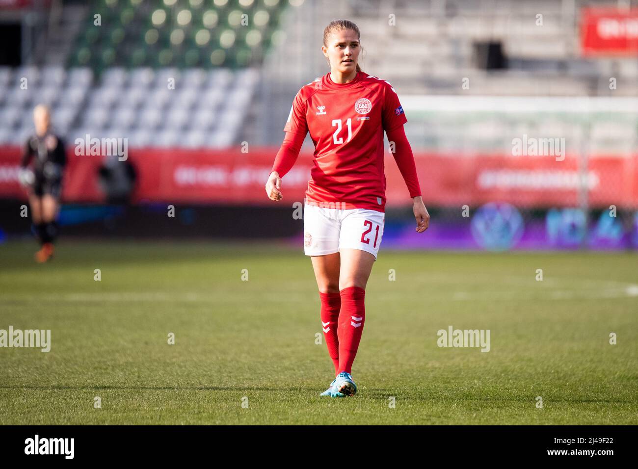 Viborg, Denmark. 12th Apr, 2022. Mille Gejl (21) of Denmark seen during ...