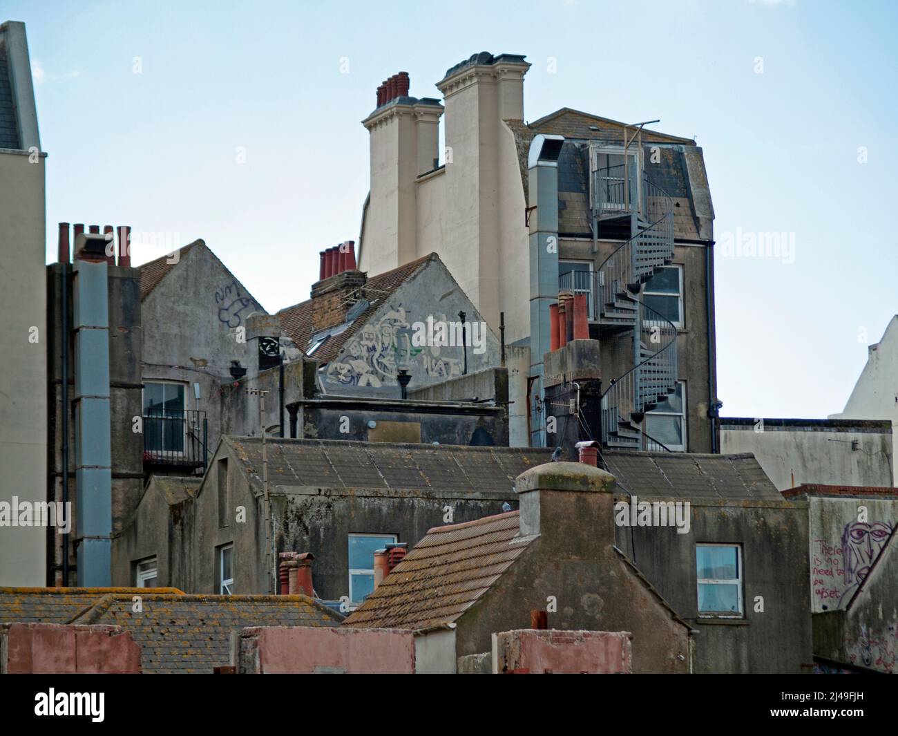 The urban skyline of inner city Brighton Stock Photo - Alamy