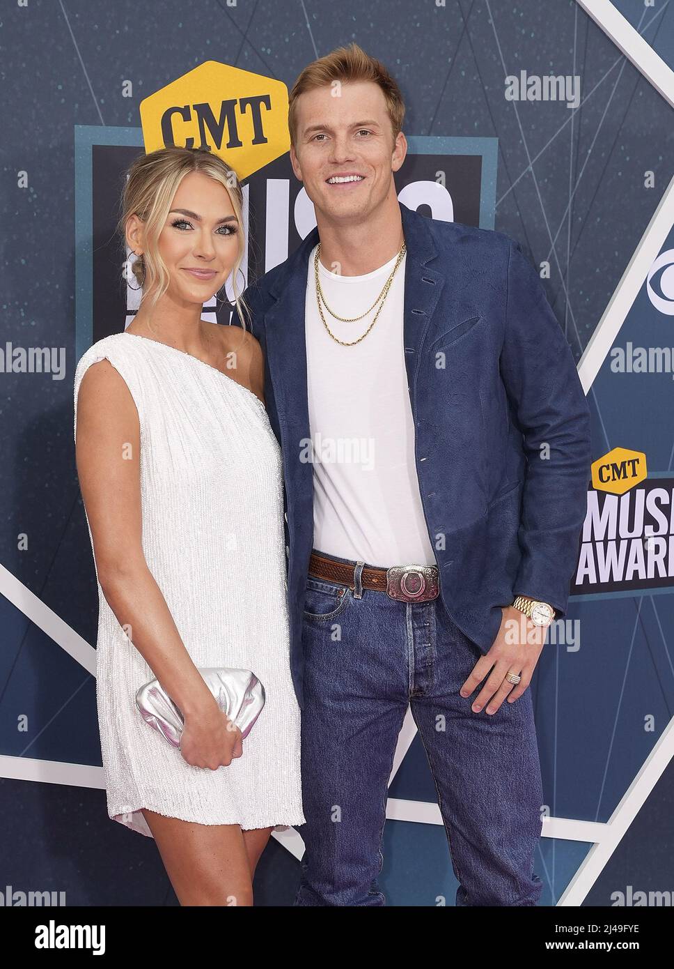 Parker McCollum, Hallie Ray Light McCollum attend the 2022 CMT Music ...
